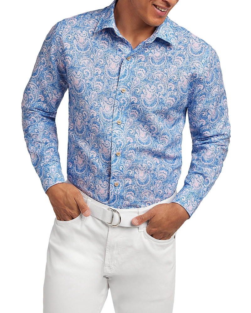 DAVID DONAHUE paisley print shirt